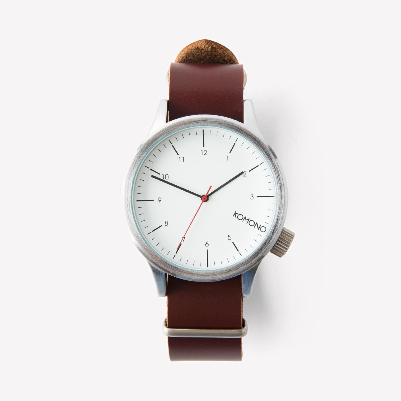 Komono Magnus Watch, Burgundy Leather Strap | Bespoke Post