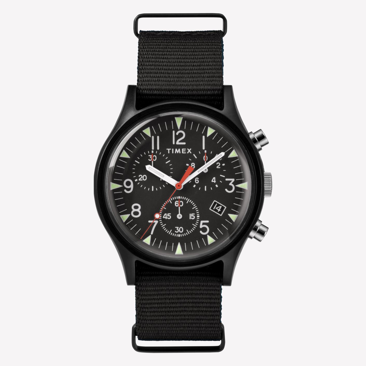 Timex MK1 Aluminum Chronograph Watch, Black | Bespoke Post