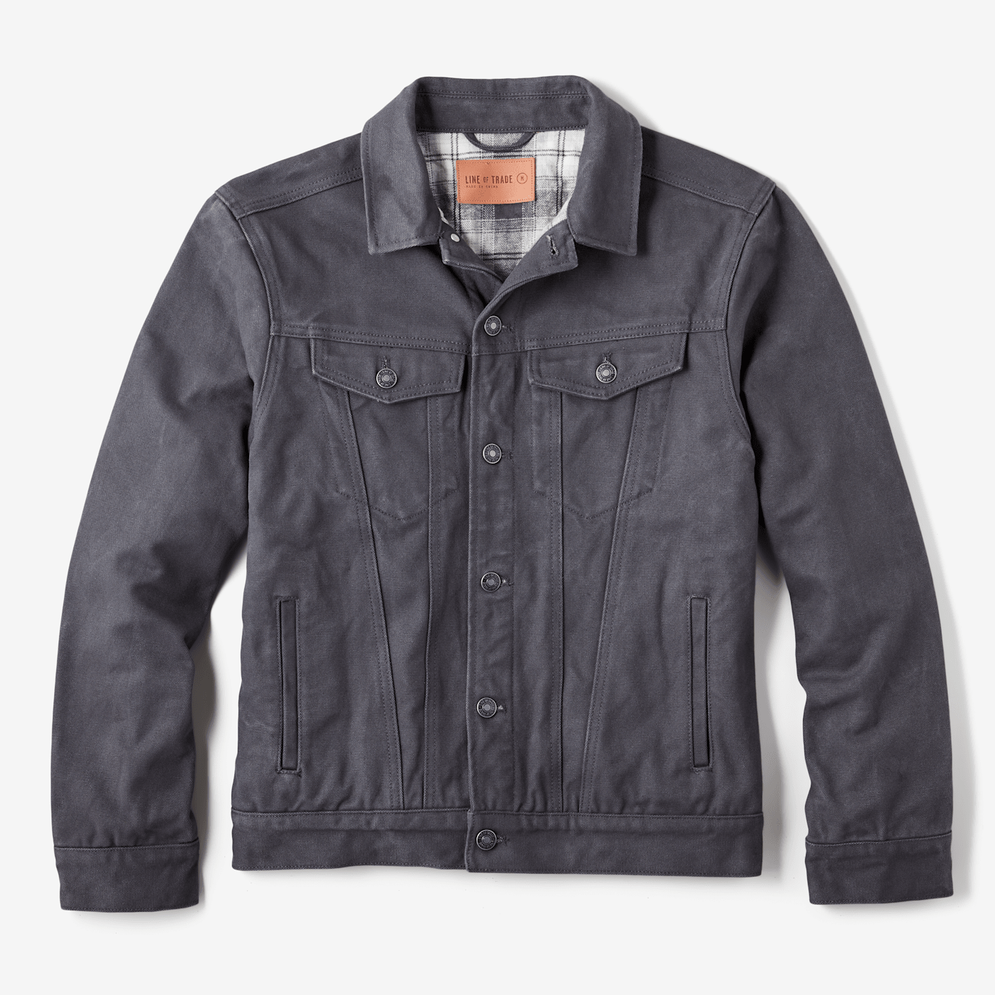 The Montana Flannel-Lined Canvas Trucker Jacket Line of Trade | Bespoke ...