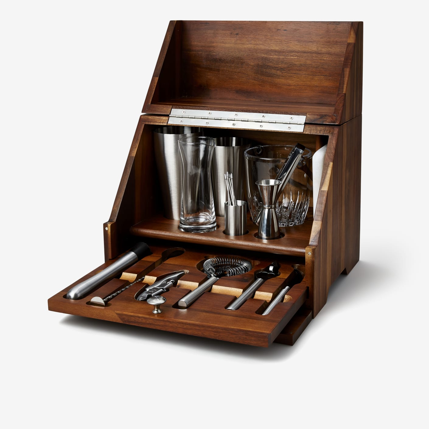 Picnic Time Madison Acacia Tabletop Bar Set | Bespoke Post