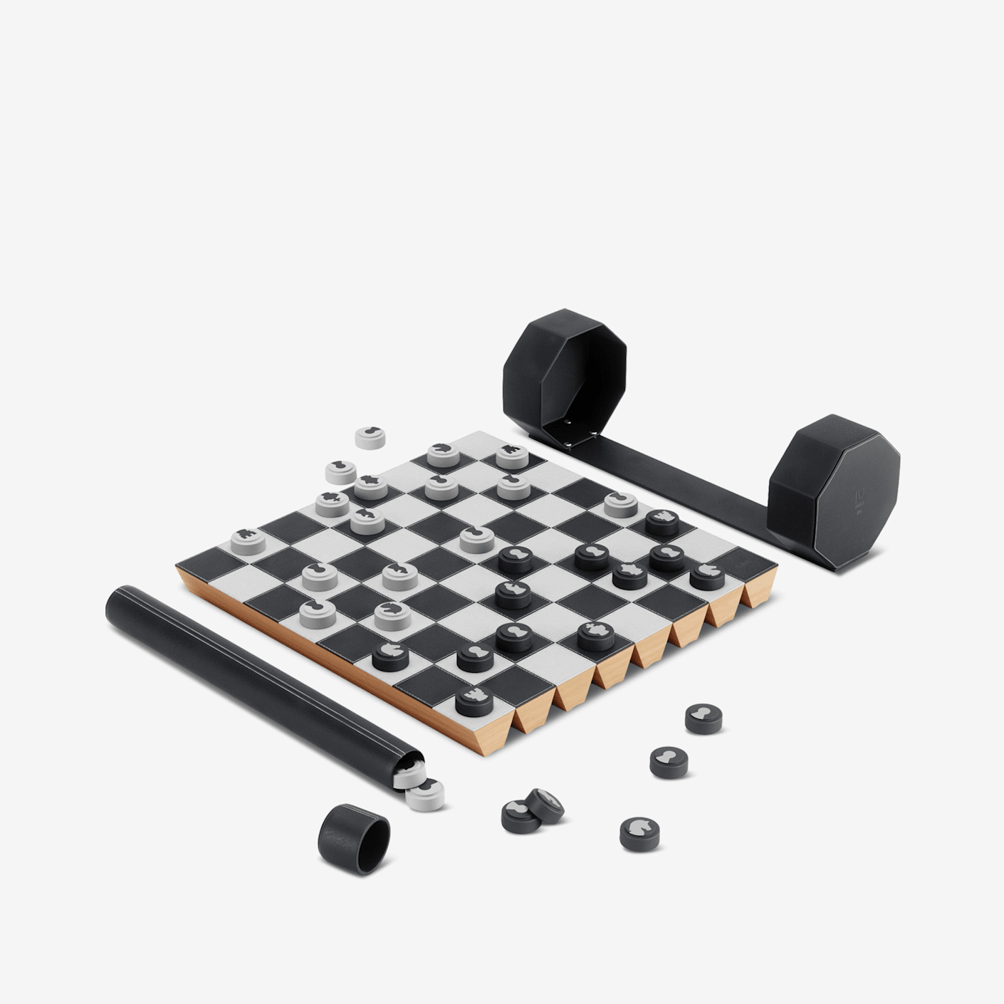 Umbra Roll-up Chess & Checkers Set | Bespoke Post