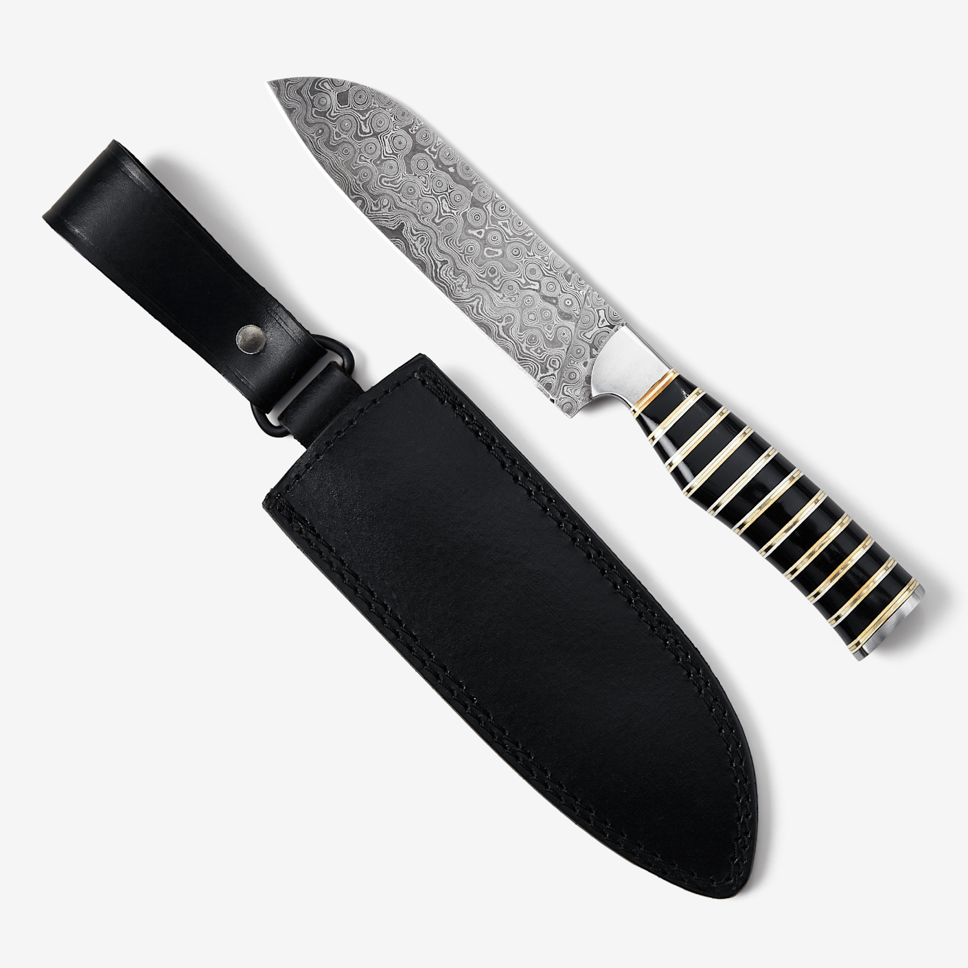 Black Forge Knives Buffalo Horn Damascus Chef Knife | Bespoke Post