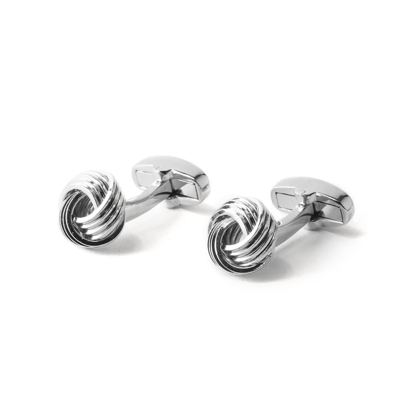 White Steel Plated Cufflinks | Bespoke Post