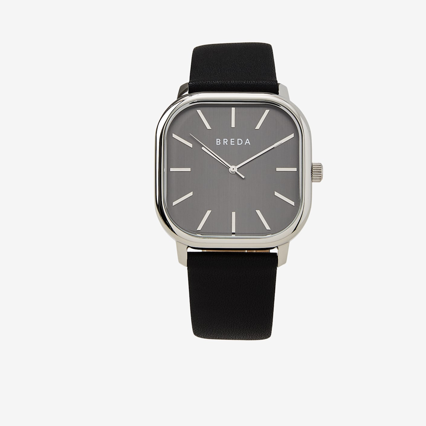 Breda Visser Square Leather Watch – Black | Bespoke Post