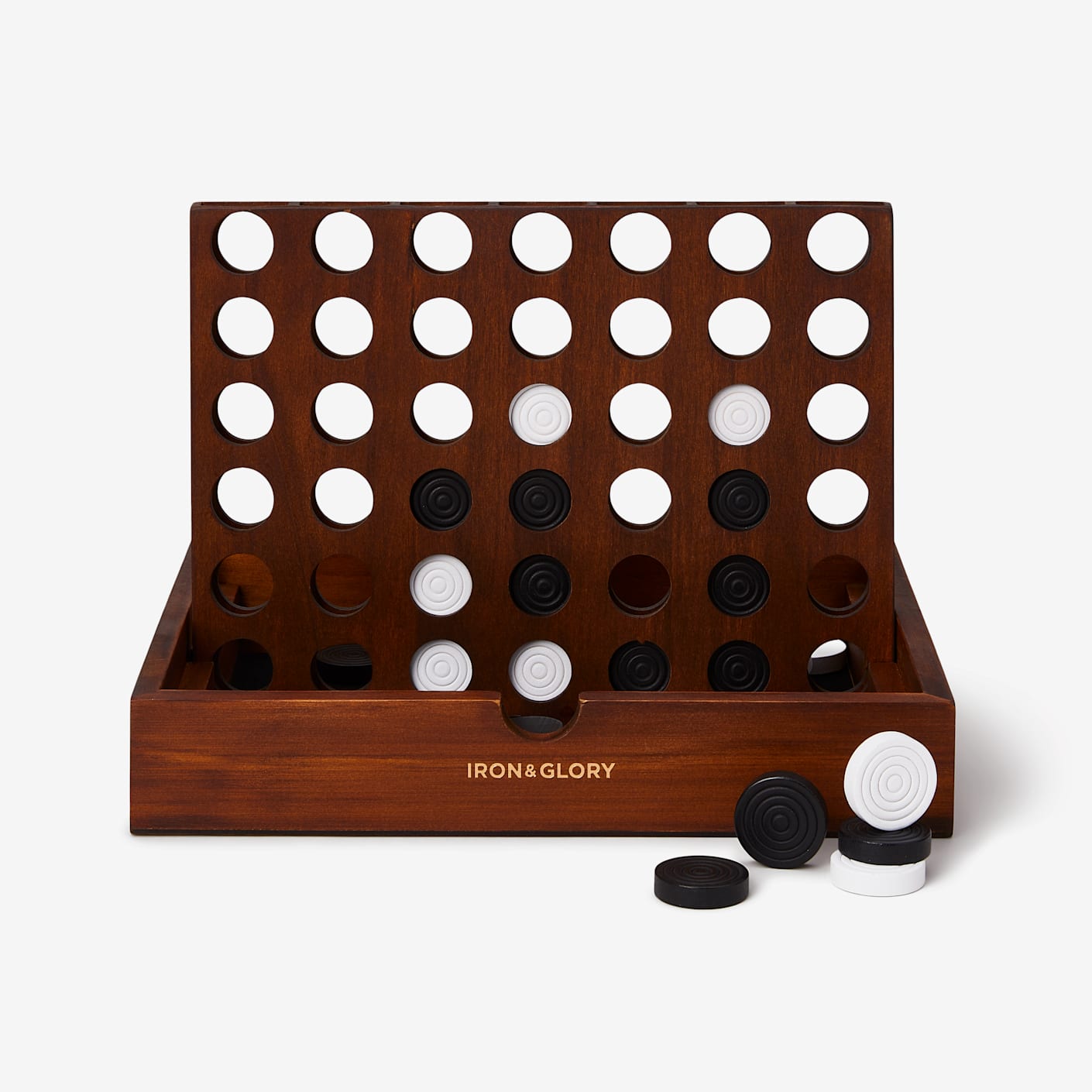 Iron & Glory Collapsible Wooden Four-In-A-Row | Bespoke Post