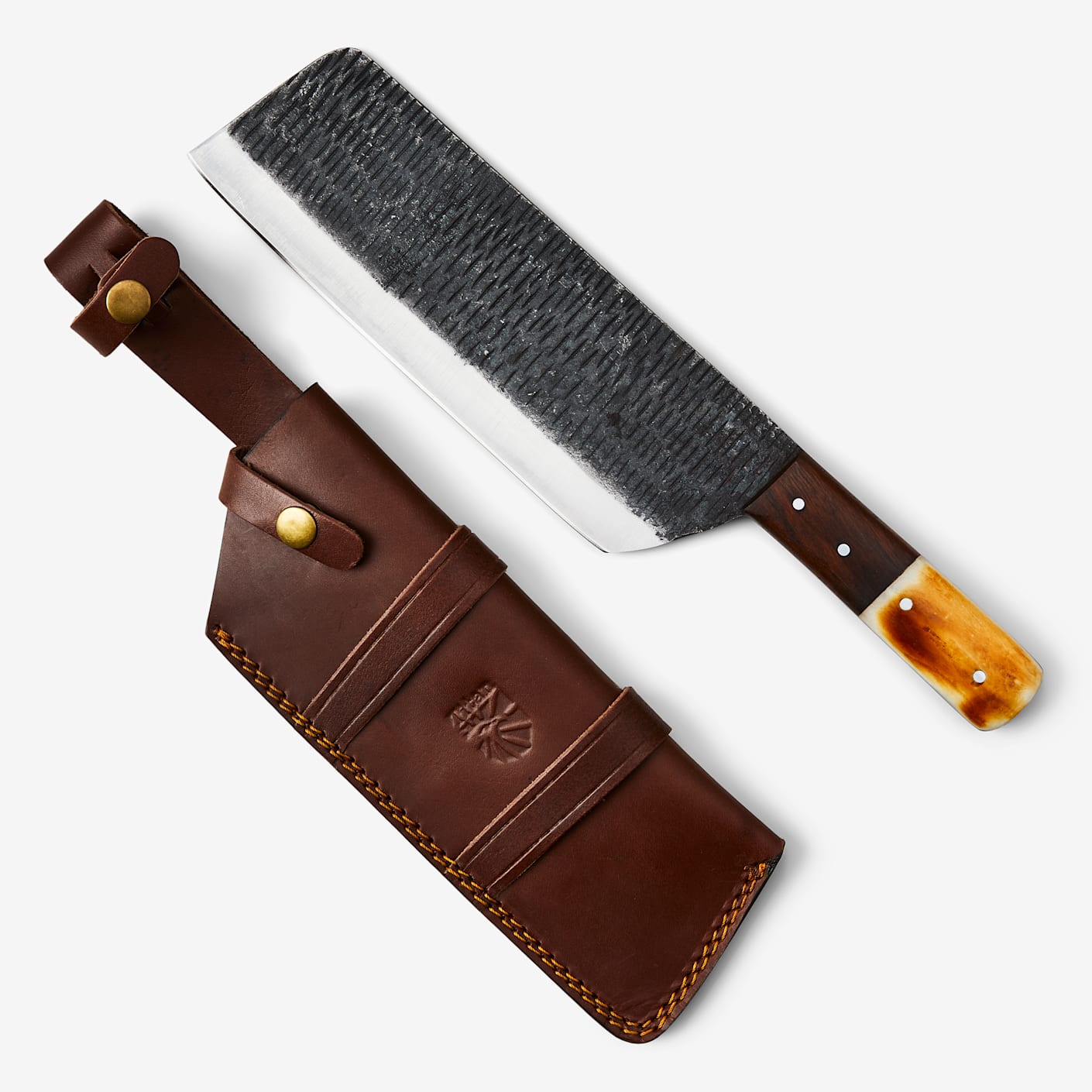 Titan International Carbon Steel & Burnt Bone Cleaver | Bespoke Post