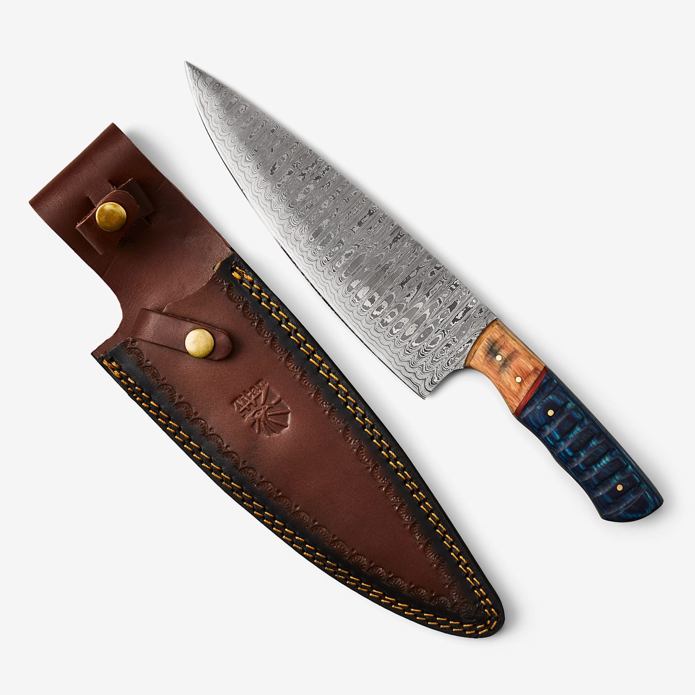 Titan International Damascus & Diamond Wood Chef's Knife | Bespoke Post