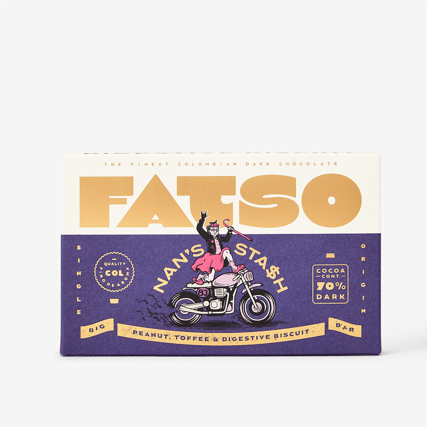 Fatso Chocolate Nan's Stash Dark Chocolate Bar - Set of 2 | Bespoke Post