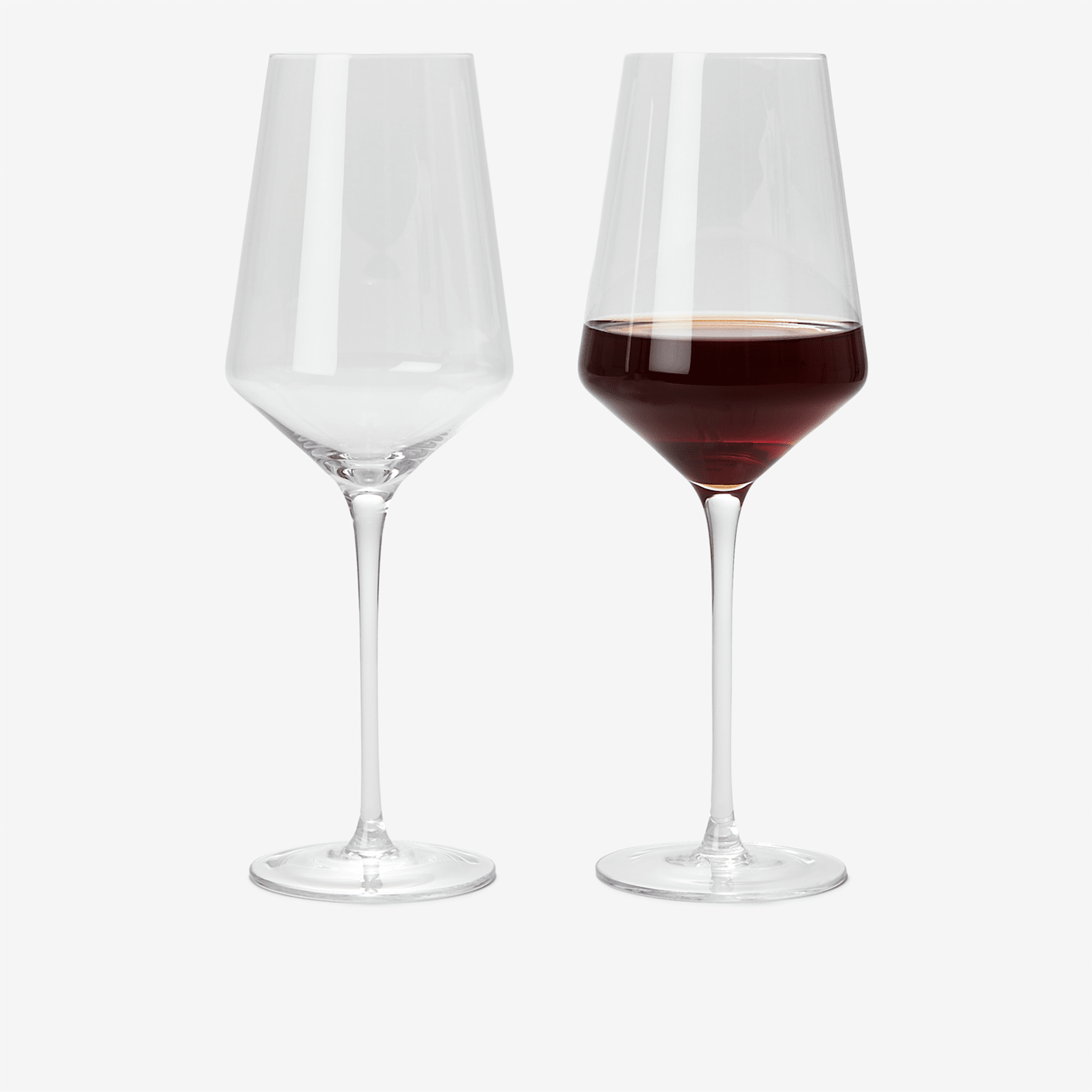 Viski Angled Crystal Bordeaux Wine Glasses – Set of Two | Bespoke Post