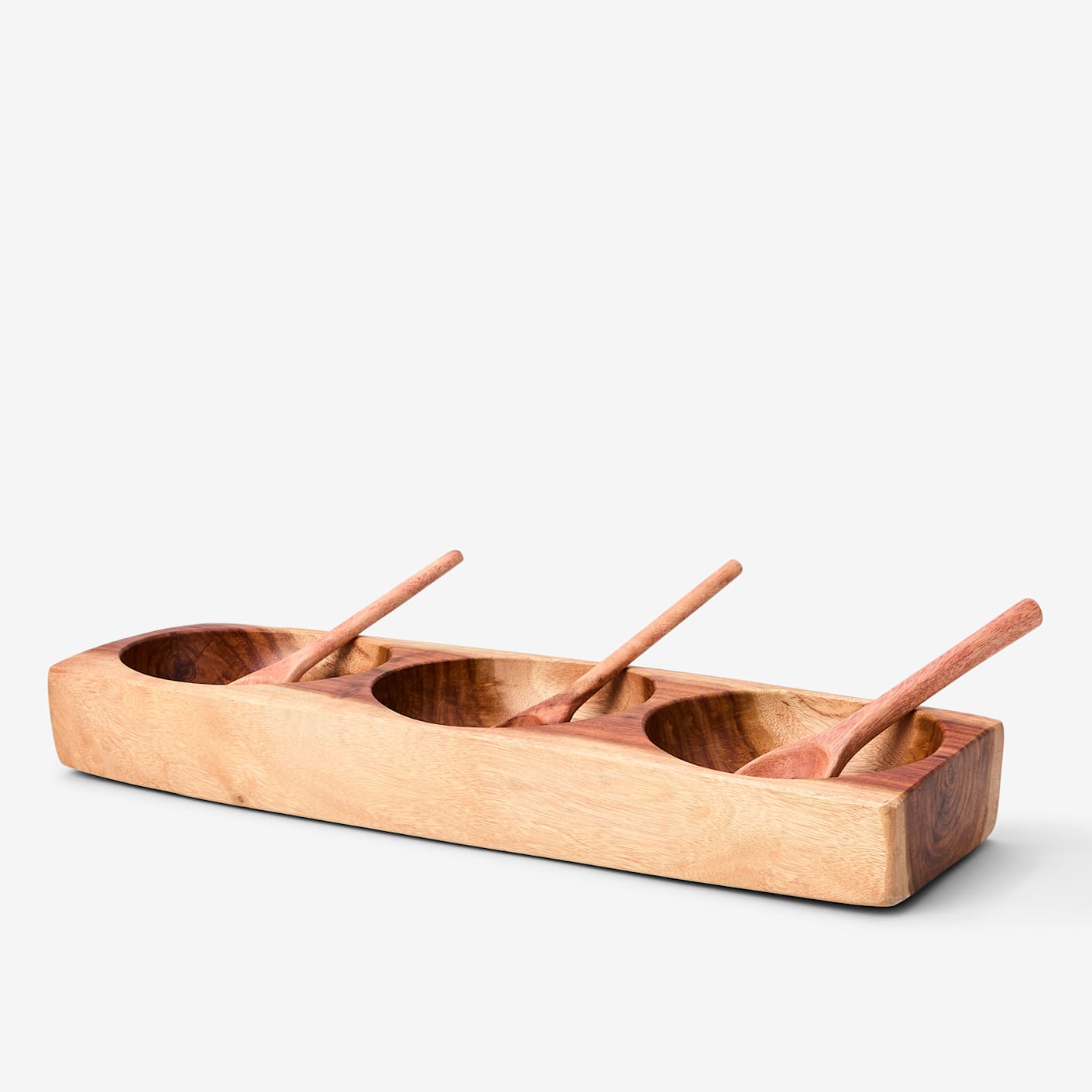 Verve Culture Guamuchil Wood 3-Section Salsa Dish | Bespoke Post