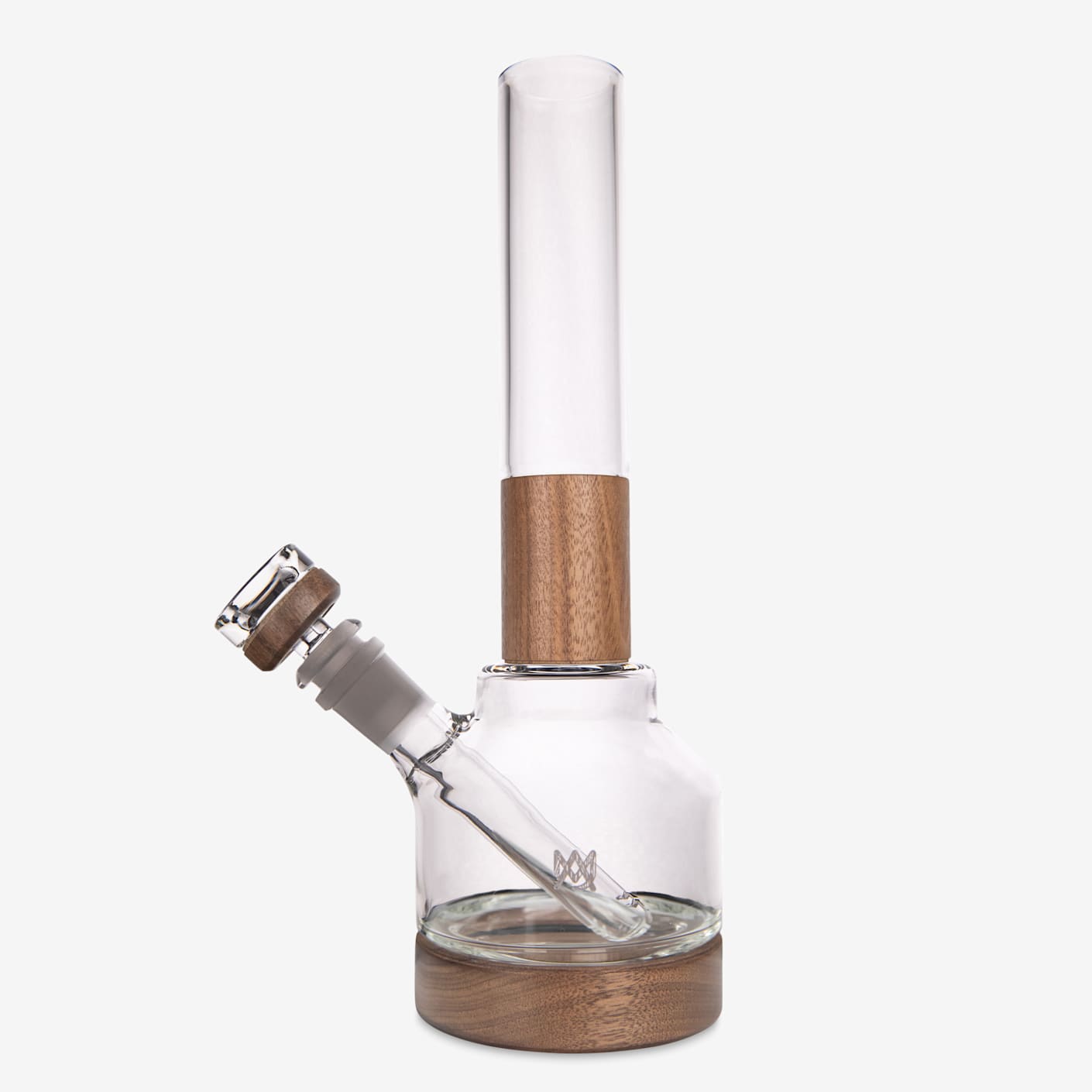 MJ Arsenal Palisade Walnut & Glass Water Pipe | Bespoke Post