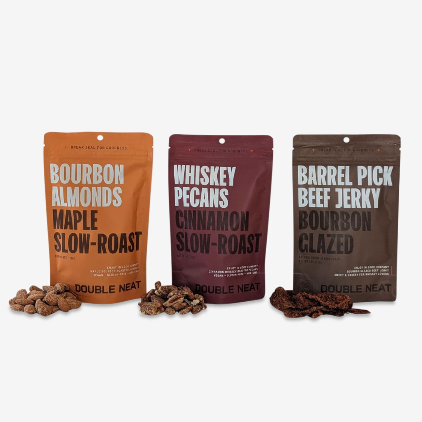 Double Neat Whiskey-Infused Snack Sampler | Whiskey Infused Snacks ...