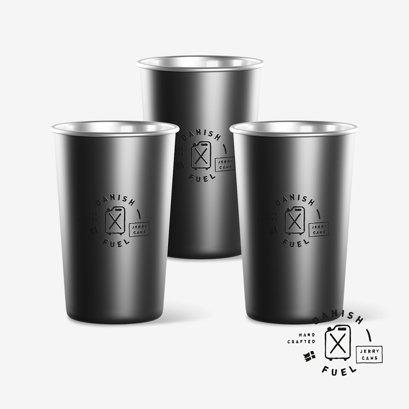 Danish Fuel Stainless Steel Cups - Set of Three | Bespoke Post