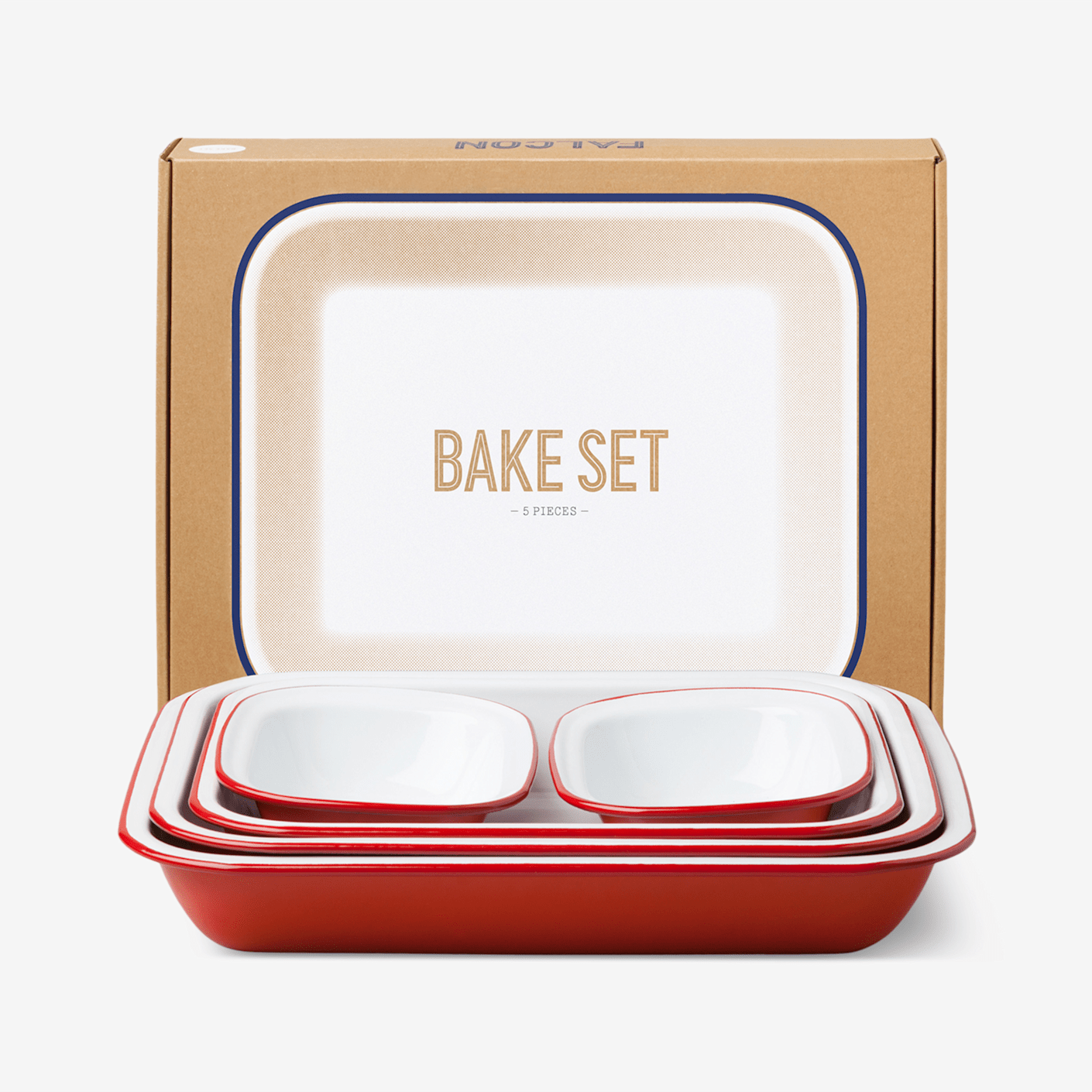 Falcon Enamelware 5-piece Enamelware Bake Set | Bespoke Post