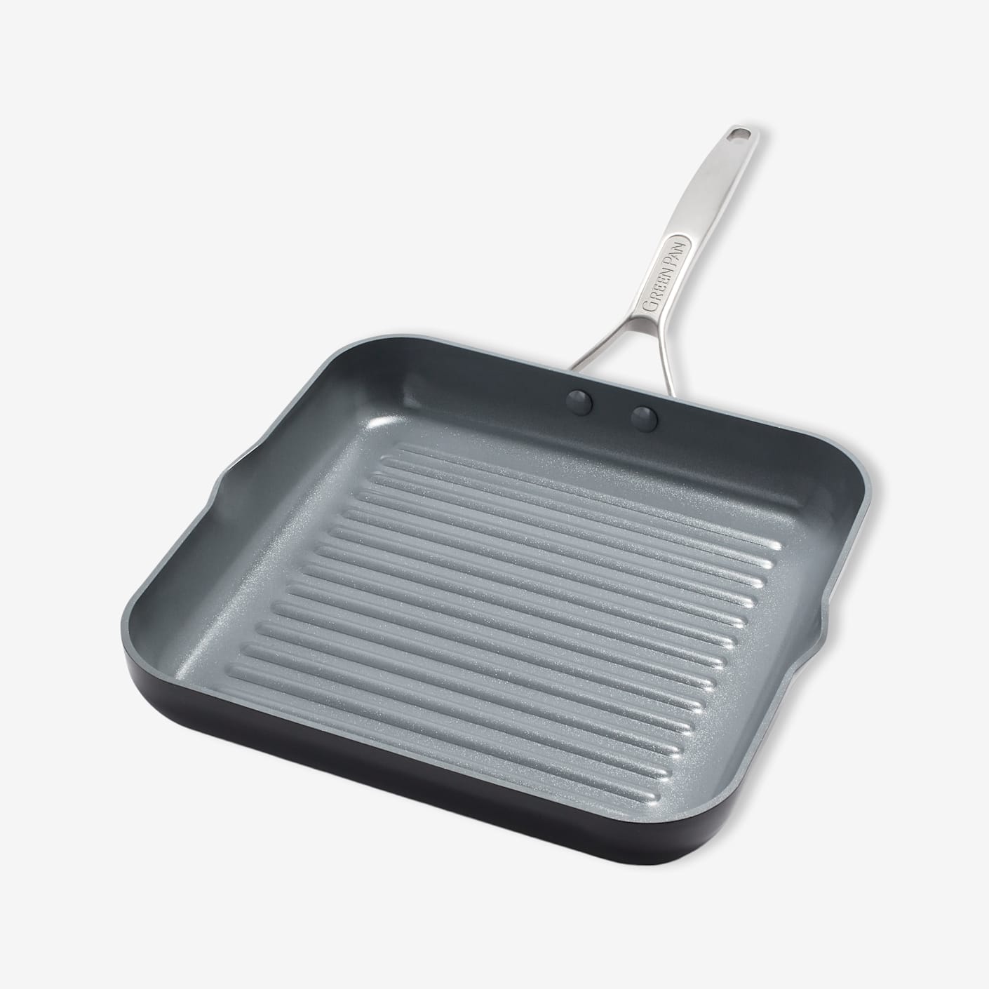 GreenPan Paris Pro Ceramic Nonstick 11" Square Grill Pan | Bespoke Post