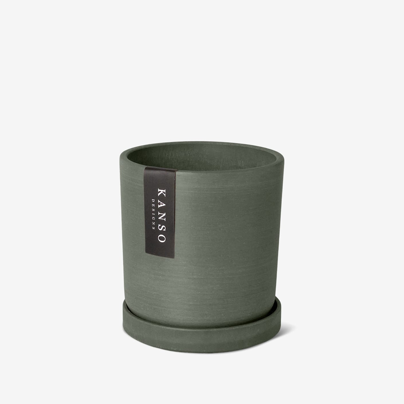 Kanso Designs Upcycled Planter with Saucer – Olive | Bespoke Post