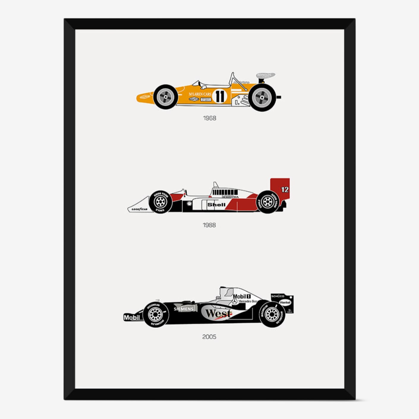 Rear View Prints Yield the Track McLaren - Framed Art Print | Bespoke Post