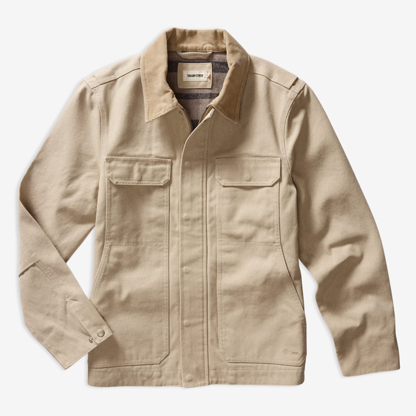 Taylor Stitch The Workhorse Utility Jacket in Light Khaki Chipped ...