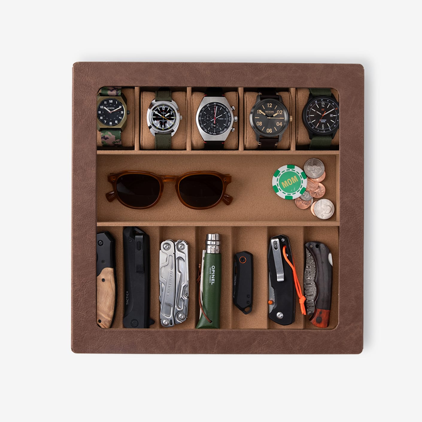 Pocket Knife and Watch Display Case Ash & Fir | Bespoke Post