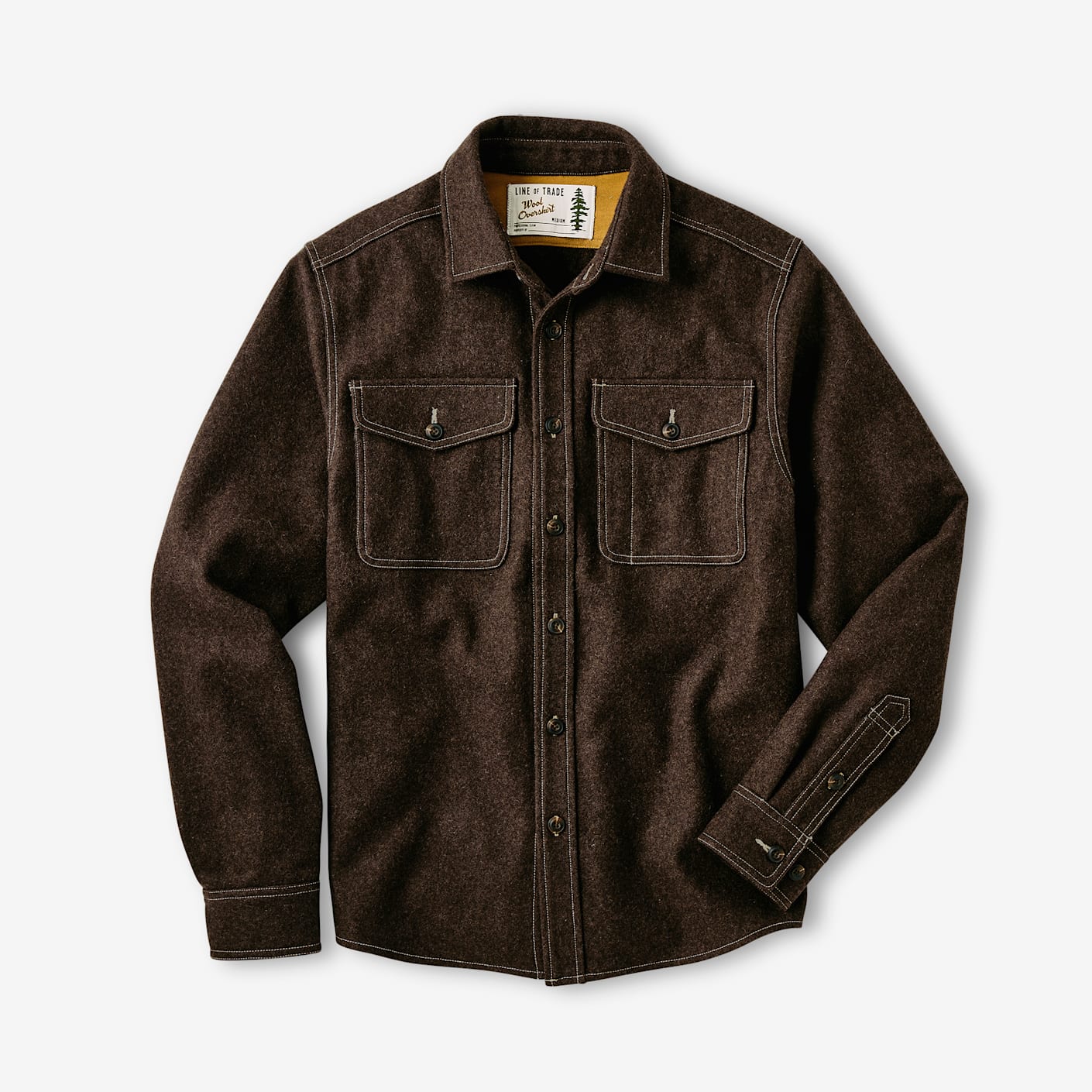 Line of Trade Melton Overshirt | Wool Overshirt & Shirt Jacket ...