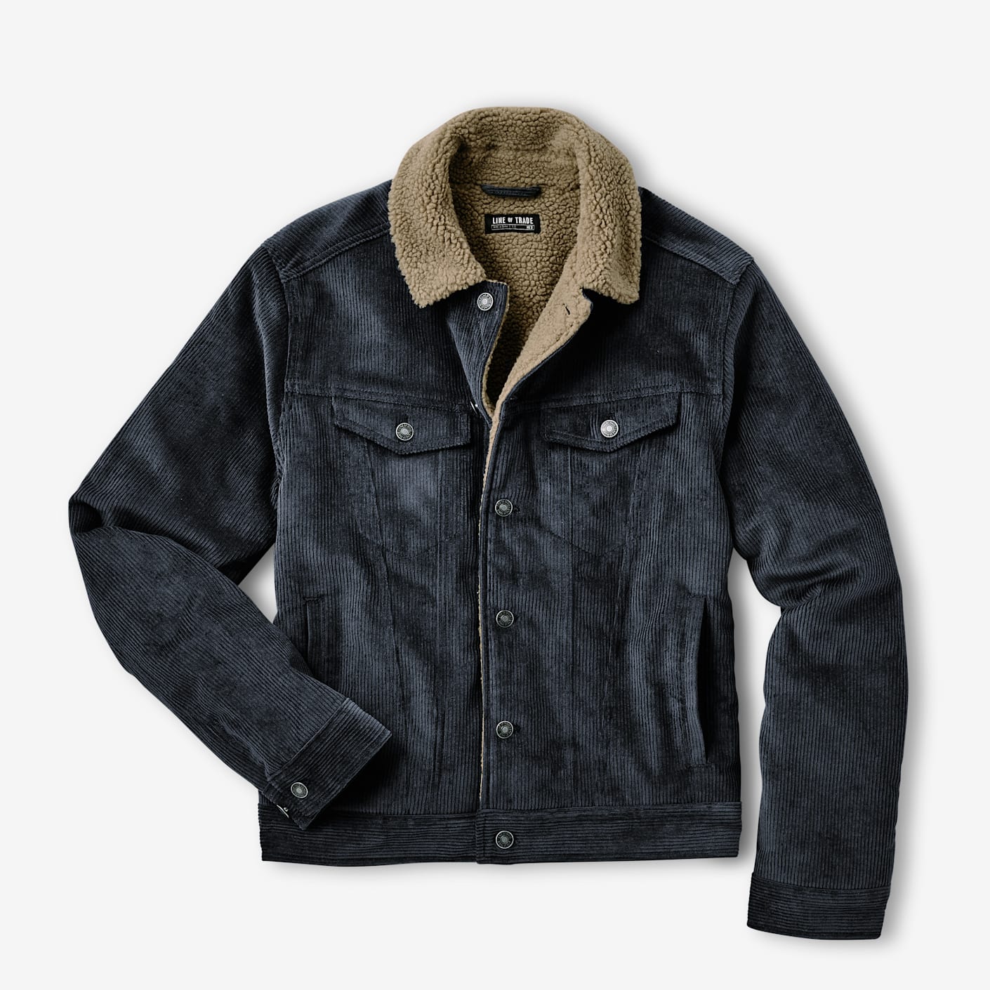 Line of Trade The Montana Fleece-Lined Corduroy Trucker Jacket | Sherpa ...