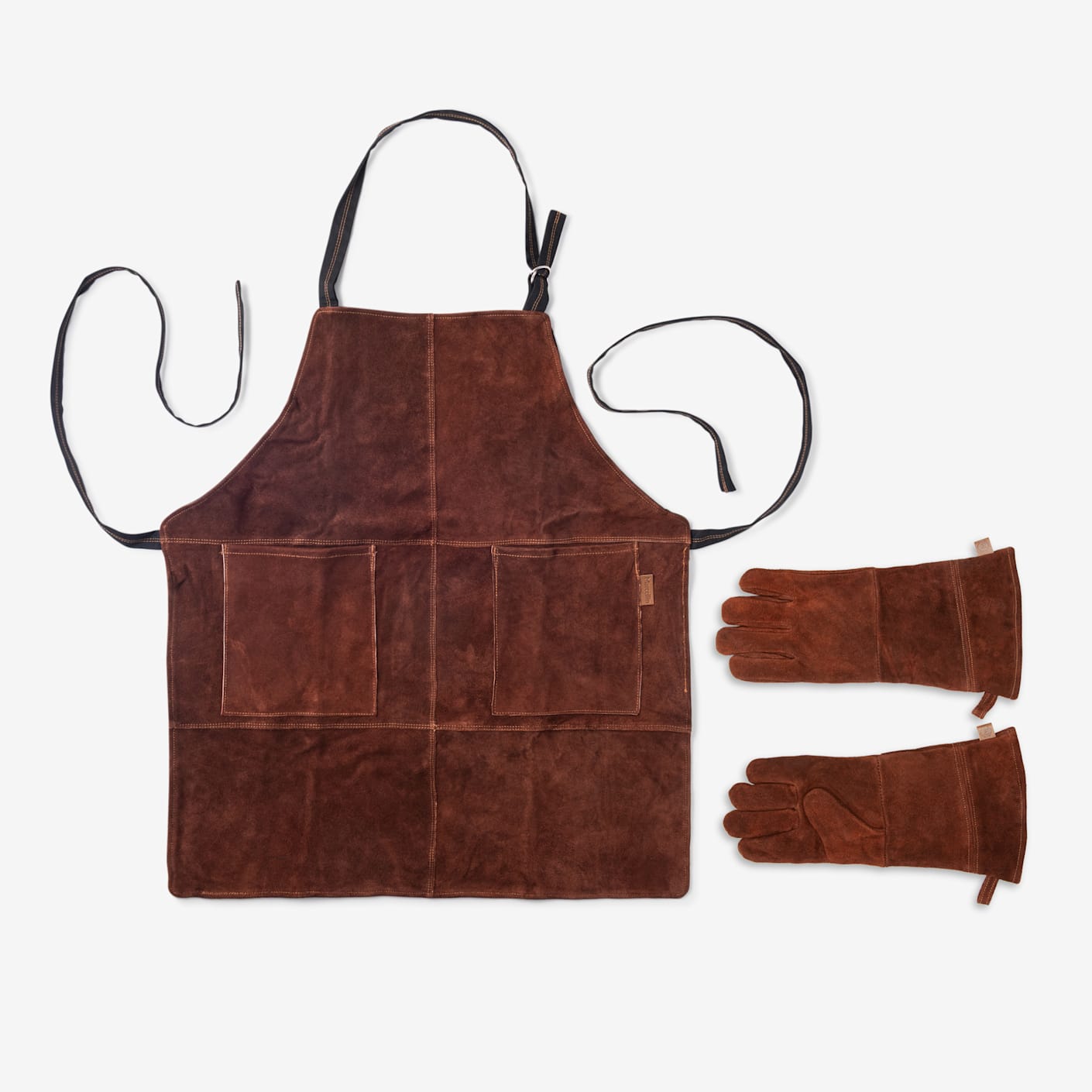 Leather Grill Apron & Gloves Set Marcellin | Bespoke Post