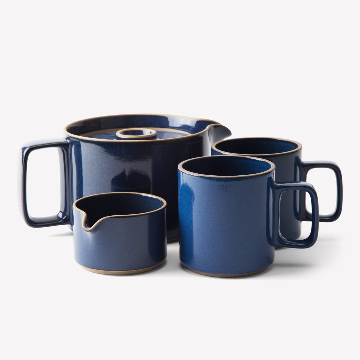 Hasami Gloss Blue Porcelain Tea Set | Bespoke Post