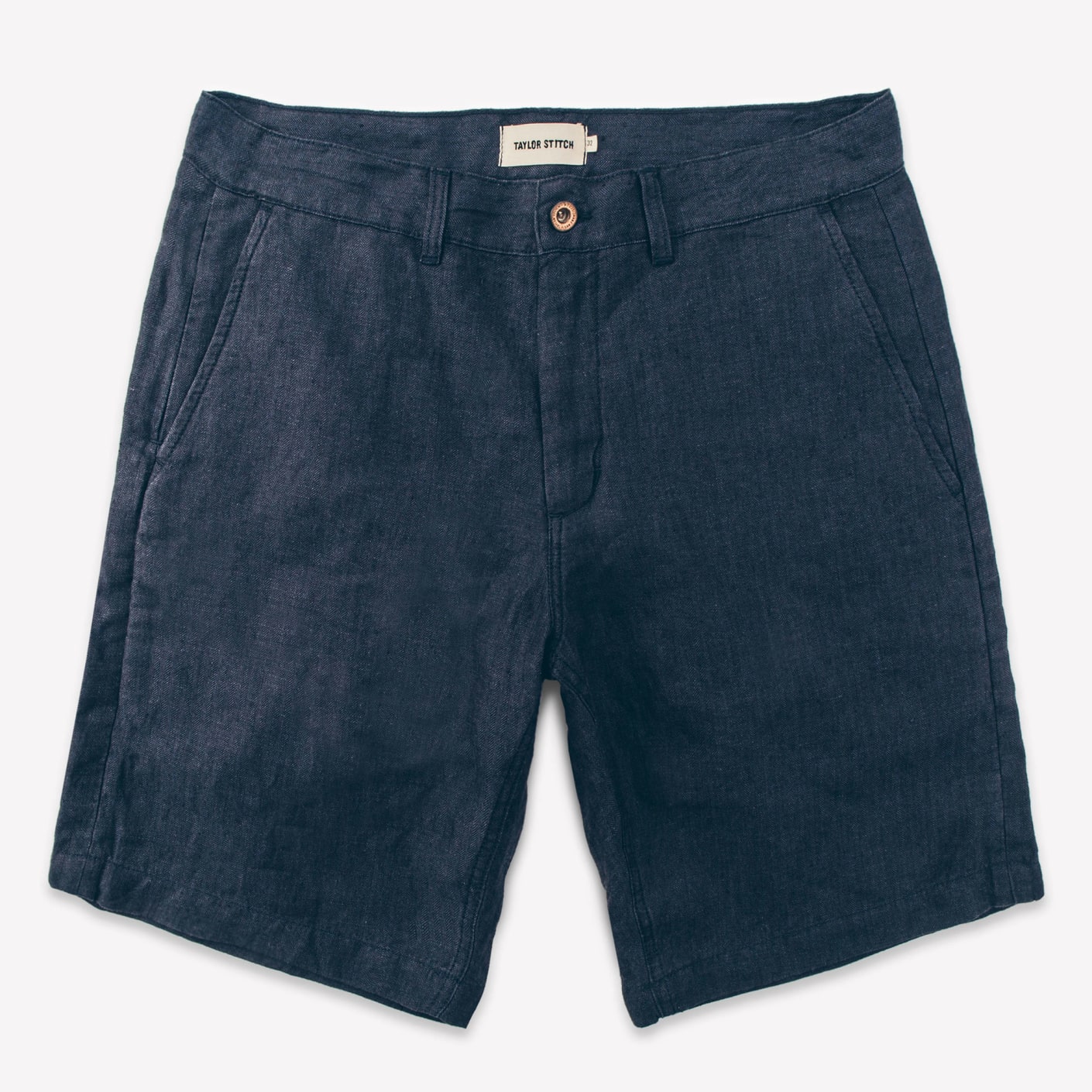 Taylor Stitch The Maritime Short – Navy Linen Herringbone | Bespoke Post