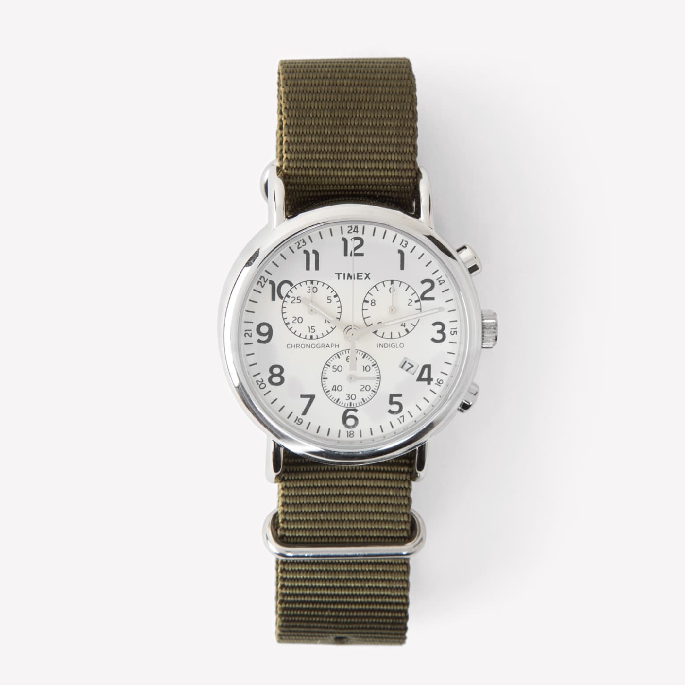 Timex Weekender Chrono Oversized Watch – Green Nylon Strap | Bespoke Post