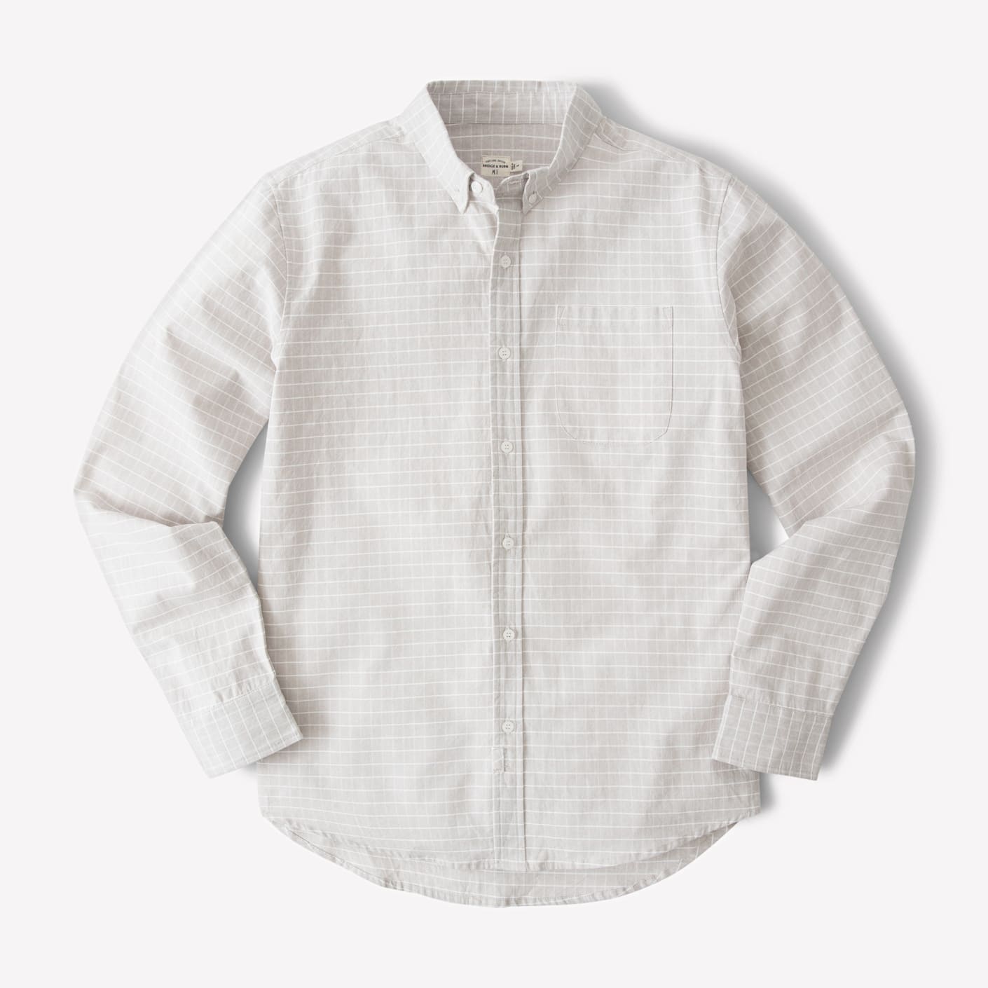 Bridge & Burn Fulton Natural Grid Shirt | Bespoke Post