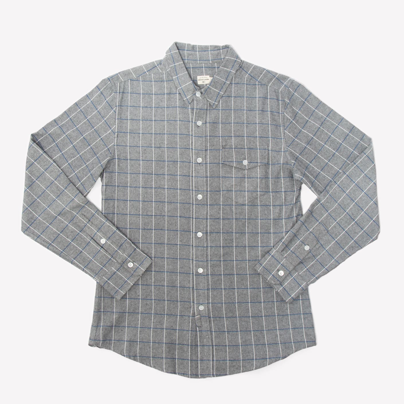 Bridge & Burn Clinton Grey Grid Shirt | Bespoke Post