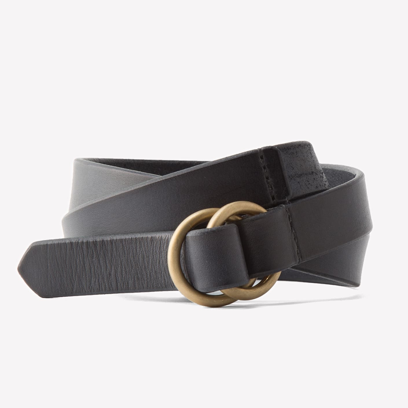 Maximum Henry Slim Double Ring Belt – Black | Bespoke Post