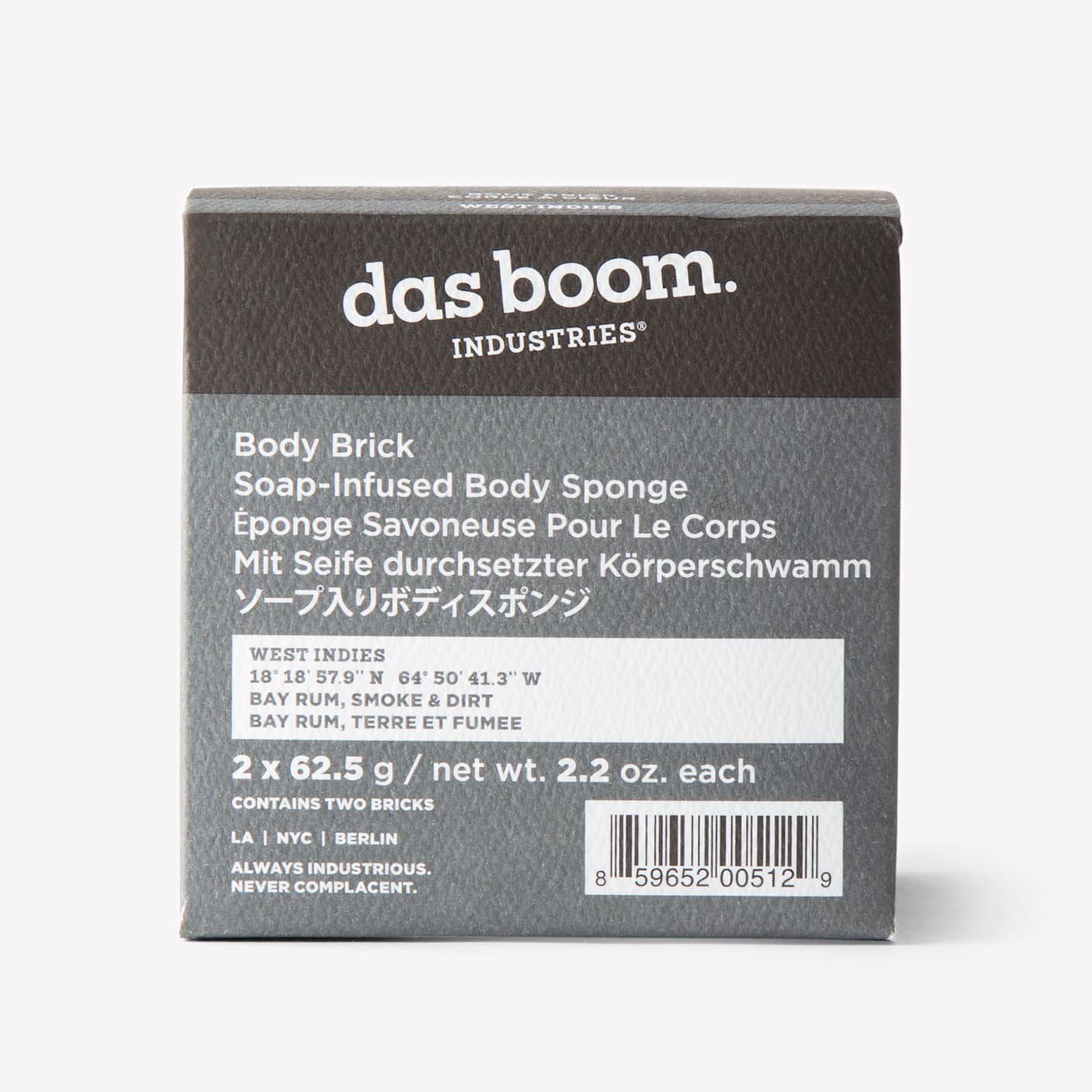 das boom industries Body Brick Soap-Infused Body Sponge | Bespoke Post