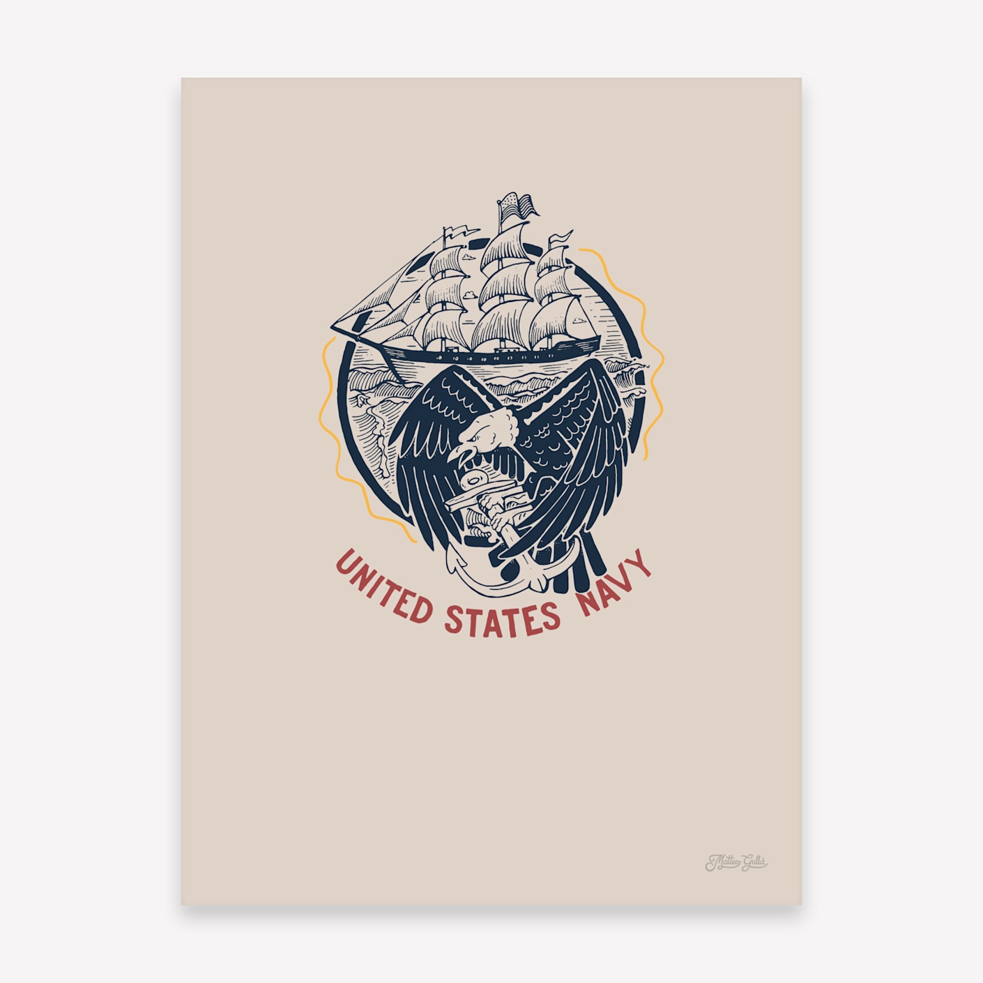 Gulla Studio United States Navy Giclée Print | Bespoke Post