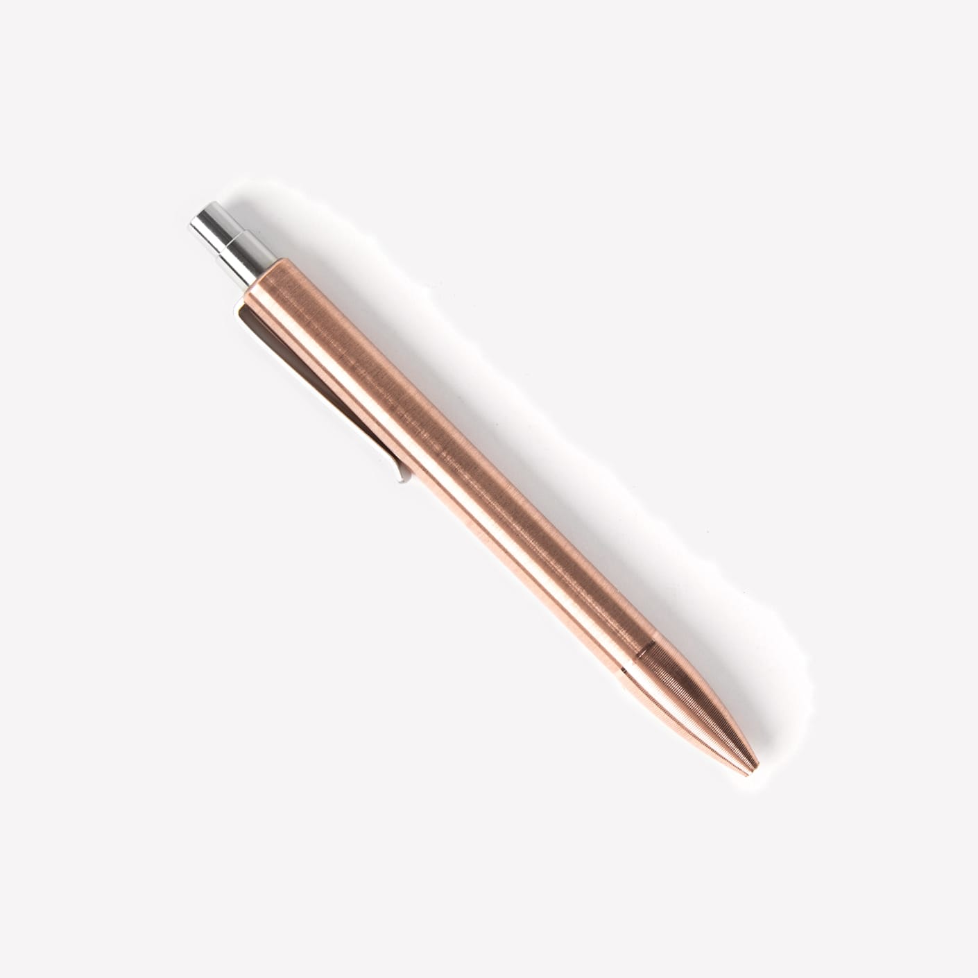 Polished Machined Copper Pen | Bespoke Post