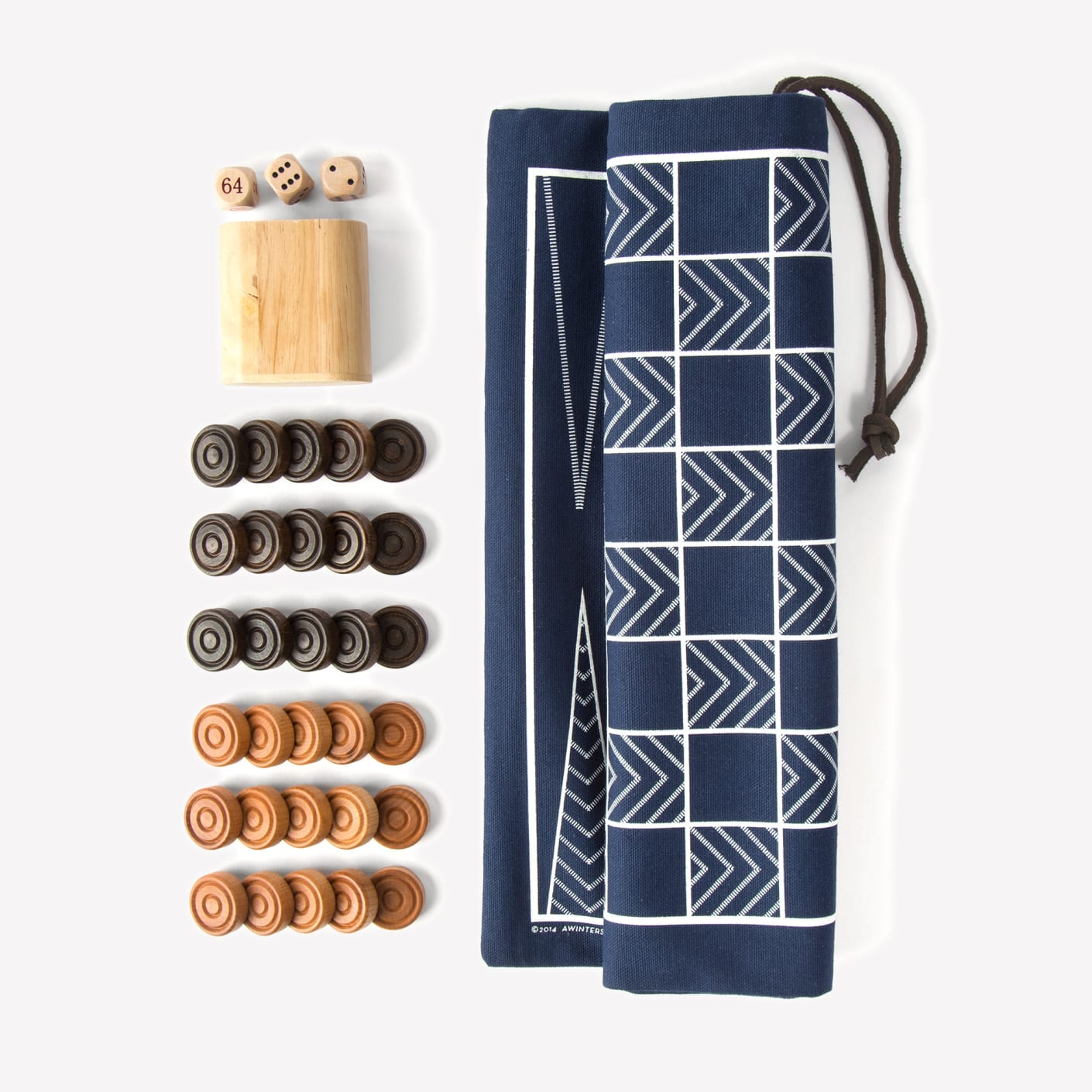 A Summer Shop Roll-Up Backgammon & Checkers Game Bag Set | Bespoke Post
