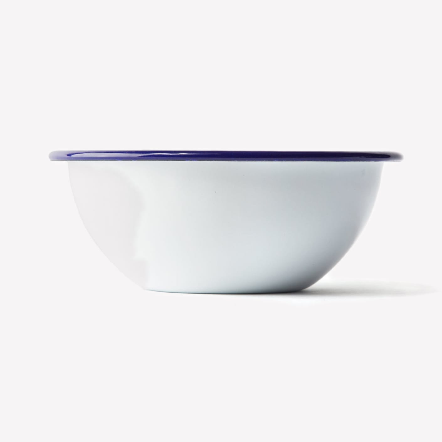 Crow Canyon Enamel Blue Rim Bowls – Set of Four | Bespoke Post