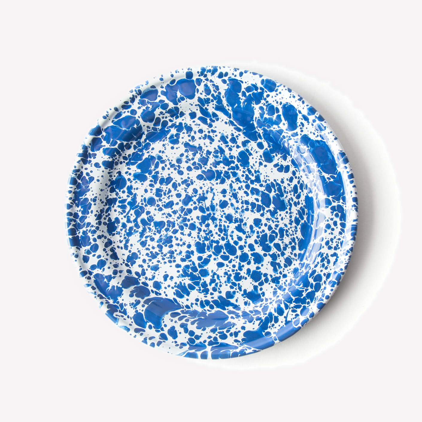 Crow Canyon Enamel Blue Marble Salad Plates – Set of Four | Bespoke Post