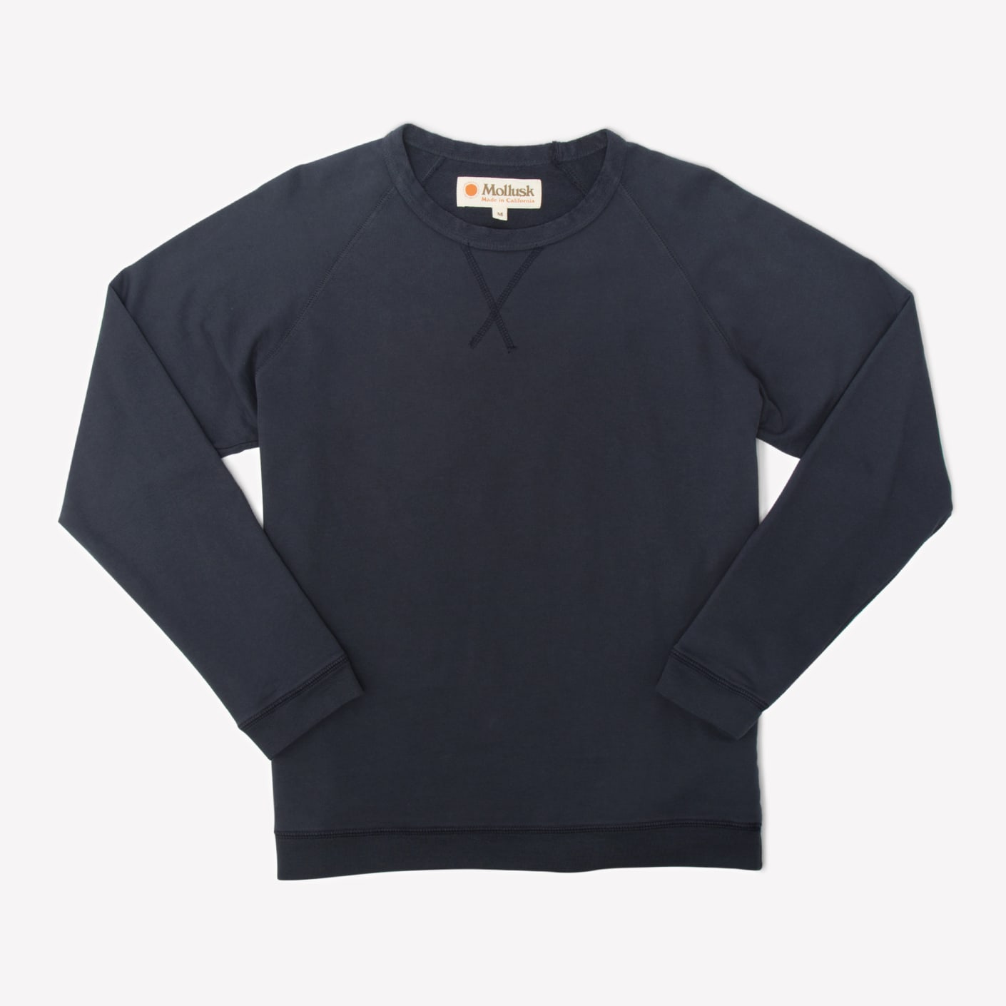 Mollusk Surf Shop Reverse Raglan Crew – Navy | Bespoke Post
