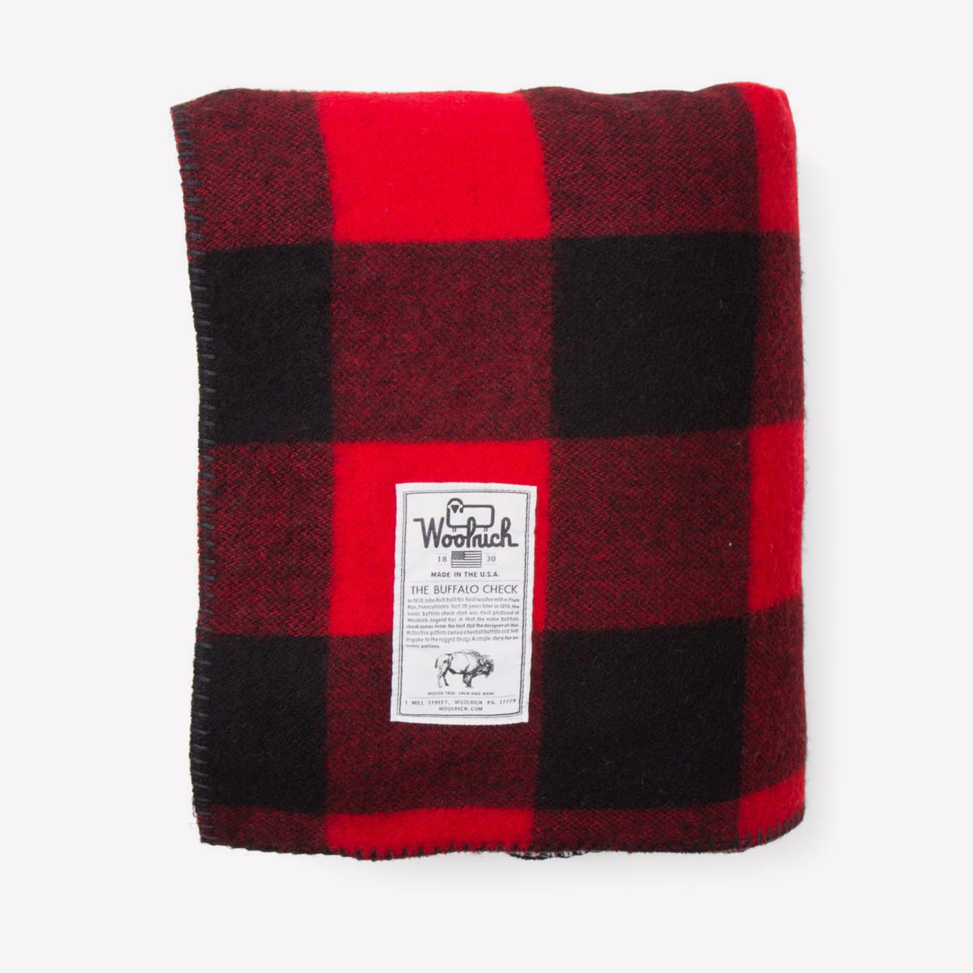 Woolrich Sherpa Rough Rider Buffalo Check Wool Blanket | Bespoke Post
