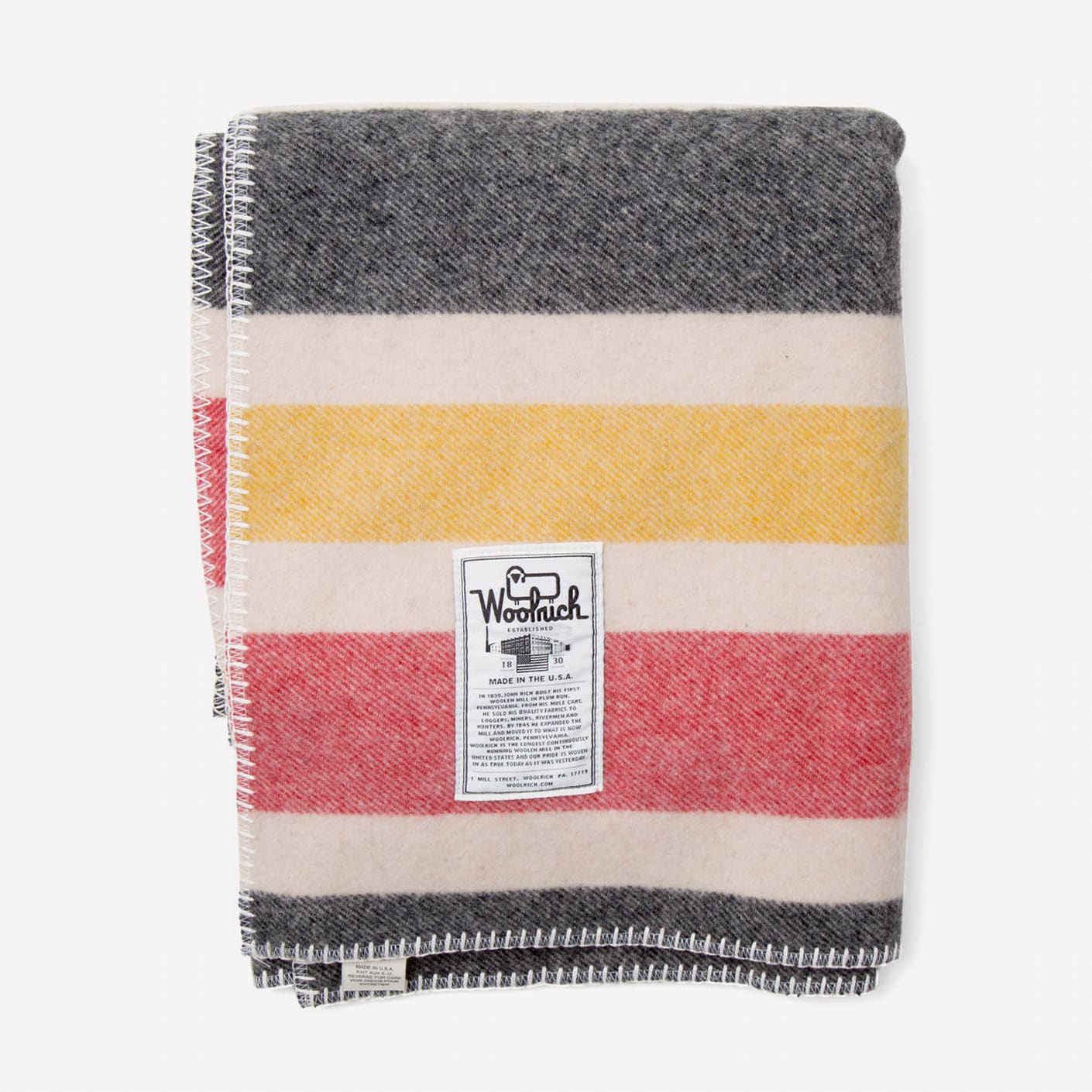 Woolrich Rough Rider Wool Blanket – Multi Striped | Bespoke Post