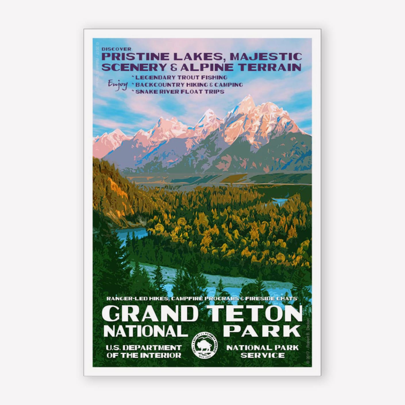 National Park Posters Grand Teton National Park Poster | Bespoke Post