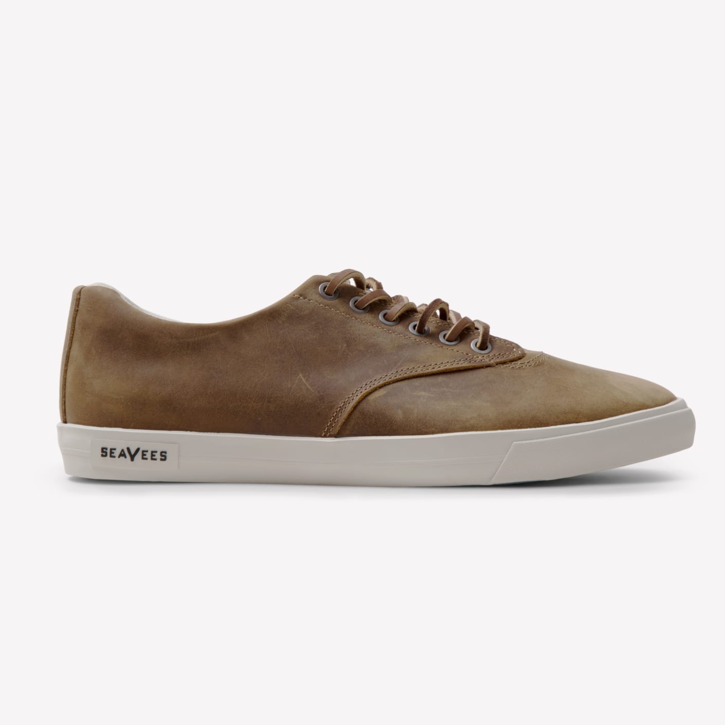 SeaVees Hermosa Plimsoll Leather Sneakers – Wintertide Tan | Bespoke Post