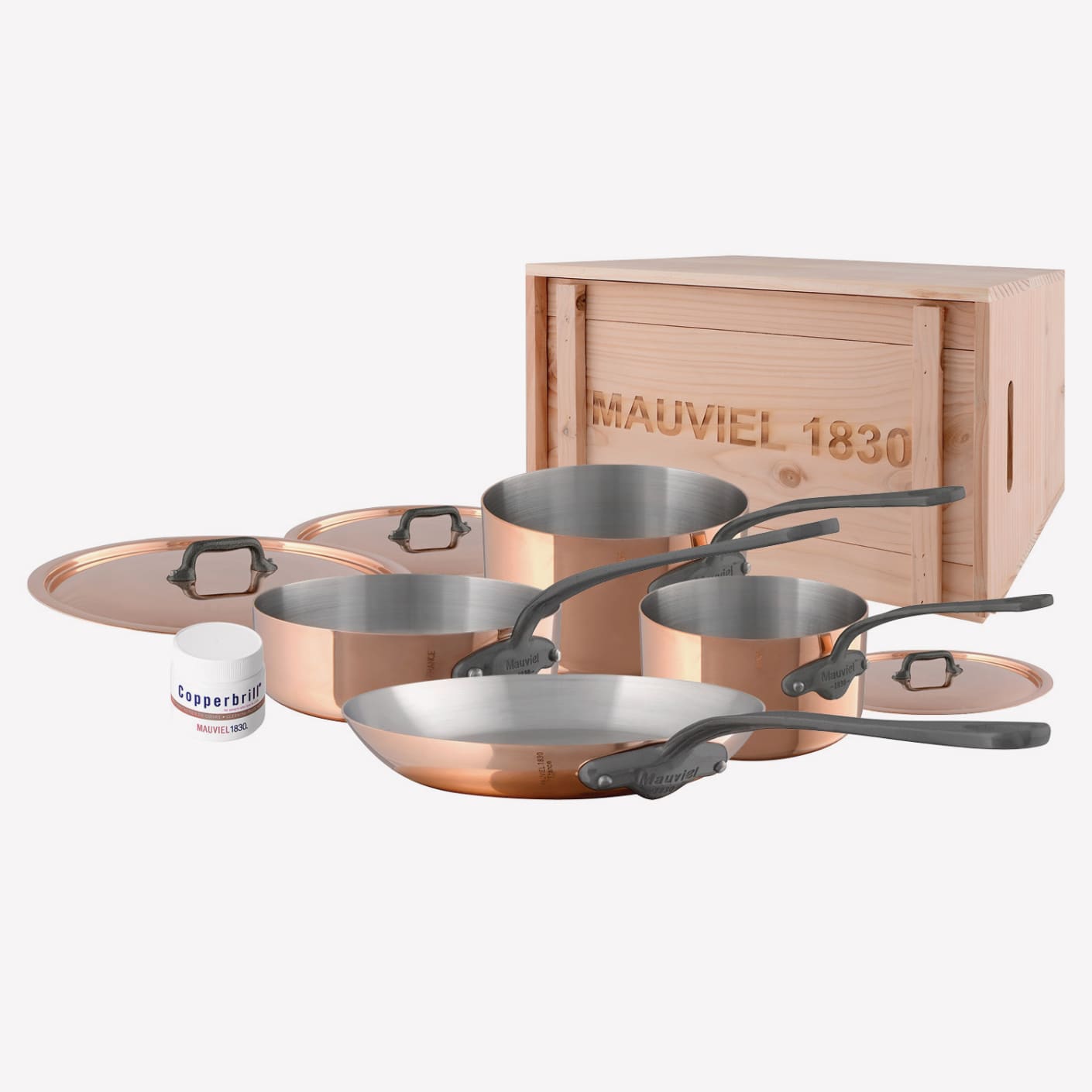 Mauviel M'150c2 Copper & Stainless Steel Cookware Set – 7 pieces ...