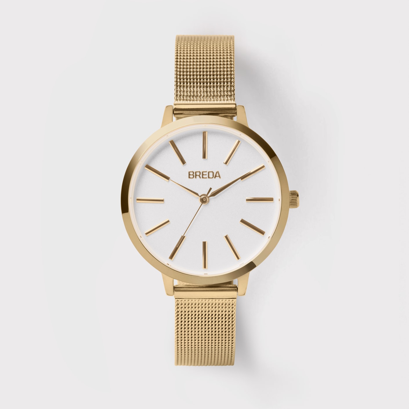 Breda Joule Watch – Gold Mesh | Bespoke Post