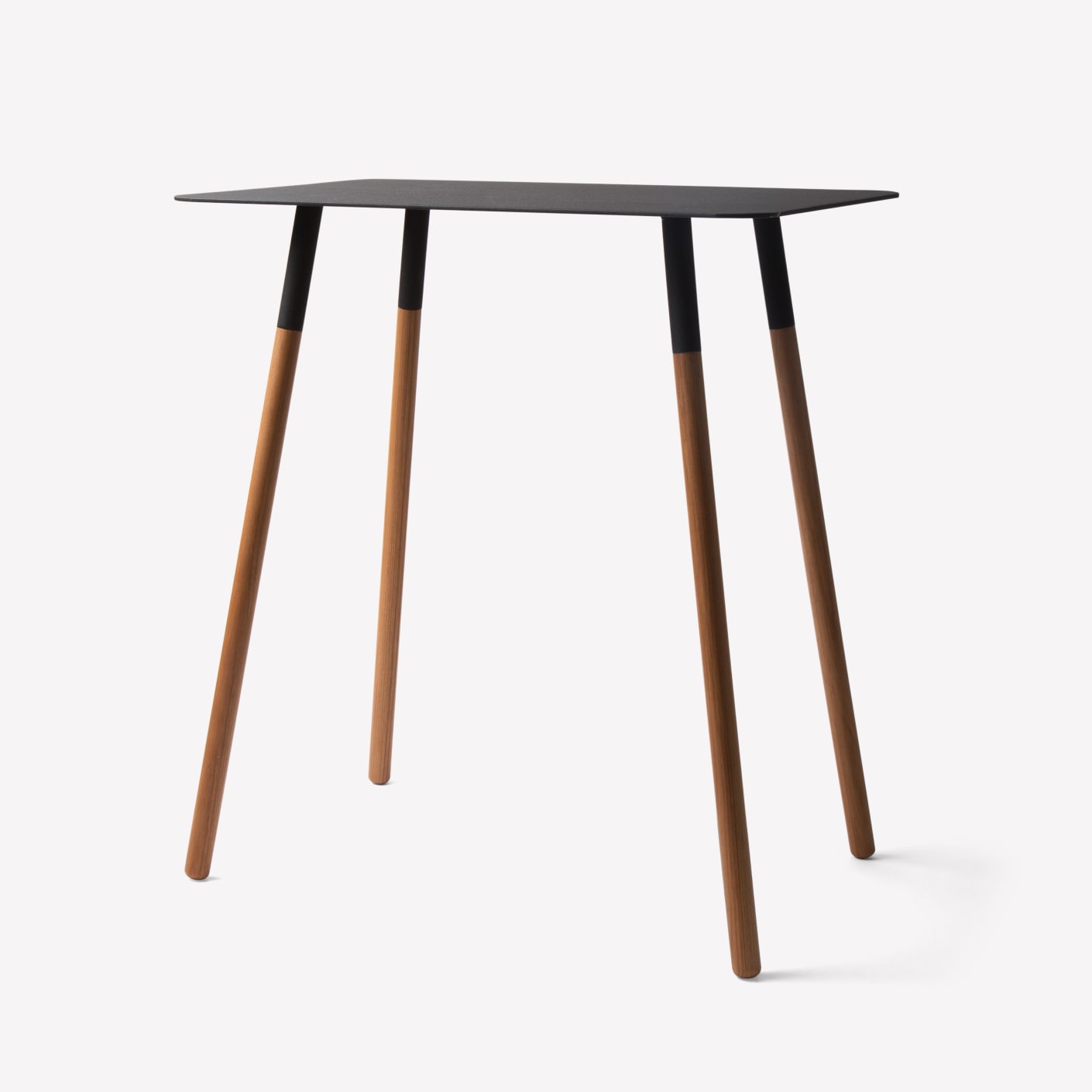 Yamazaki Home Black Steel & Wood Rectangular Side Table | Bespoke Post