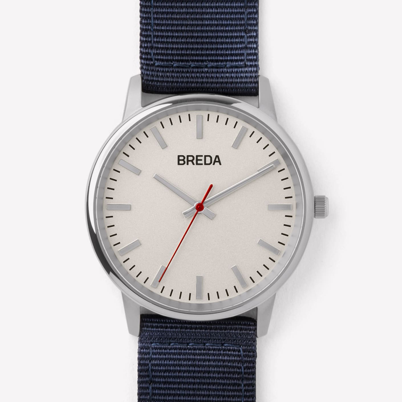 Breda Valor Watch – Silver/Navy | Bespoke Post