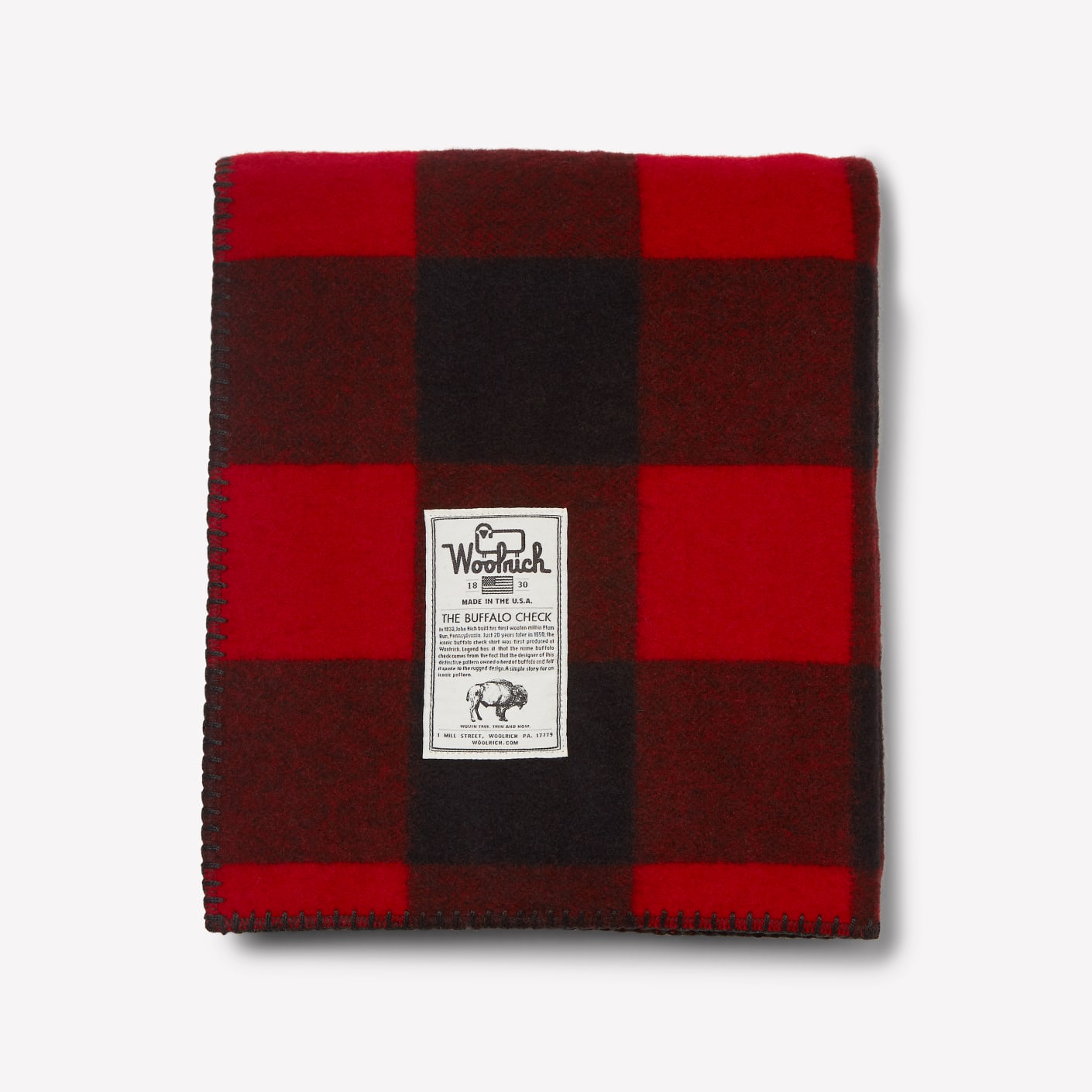 Woolrich Rough Rider Wool Blanket – Red Buffalo Check | Bespoke Post