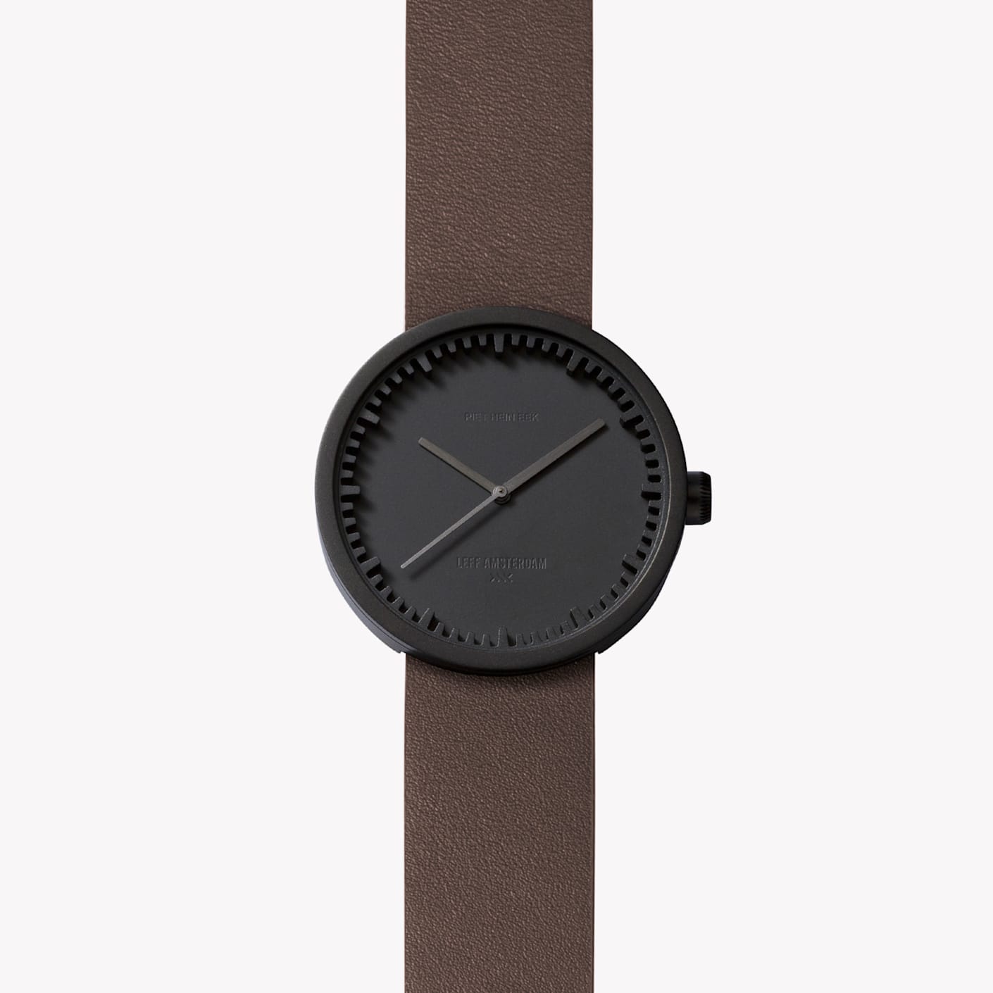 Leff Amsterdam Tube Watch D38 – Black/Brown | Bespoke Post