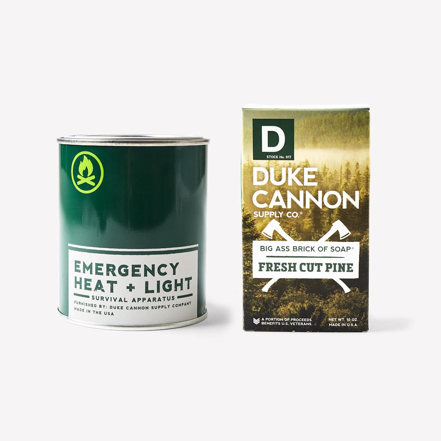 Duke Cannon Emergency Heat Light + Brick Soap – Pine | Bespoke Post
